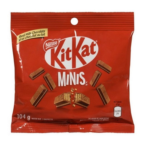 Kit Kat Minis Milk Chocolate Wafer 104 Grams (Case Of 12) by Nestle ...